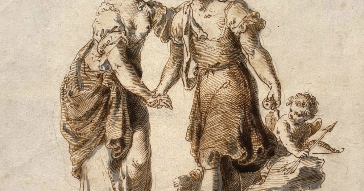 Pietro De Angelis, Il giudizio di Paride | Disegni Antichi | Cortona ...